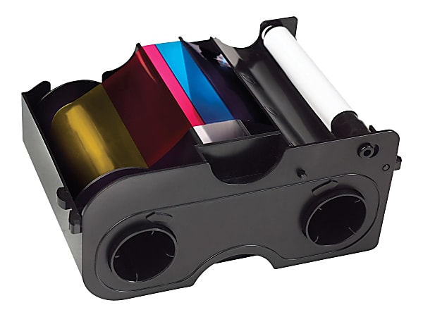 Fargo - YMCKO - print ribbon cassette with cleaning roller - for Fargo ...