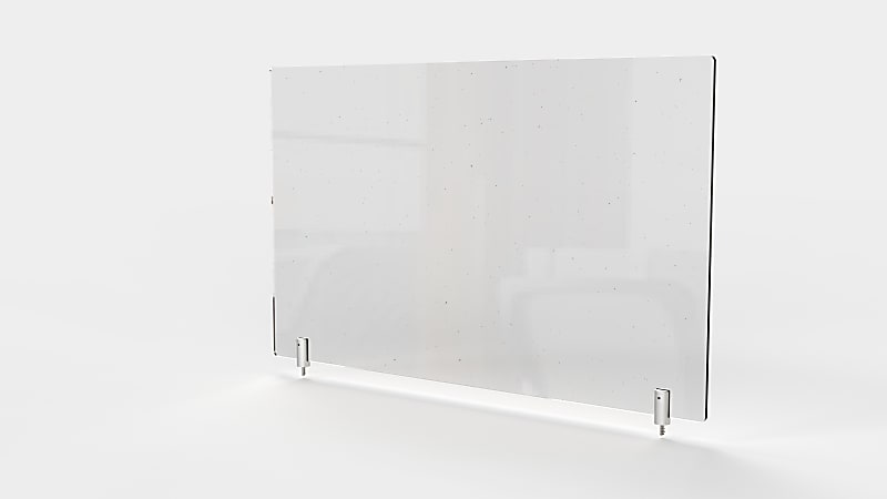 Ghent Partition Extender, With Screws, 18"H x 36"W x 13/16"D, Clear