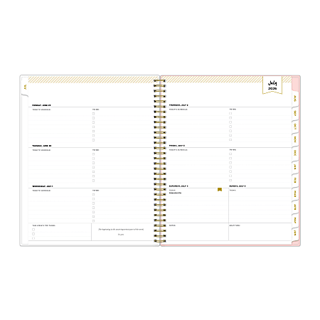 Planning Calendar DD Palmetto Blush PP 8.5x11 AY26 27 WM - Office Depot