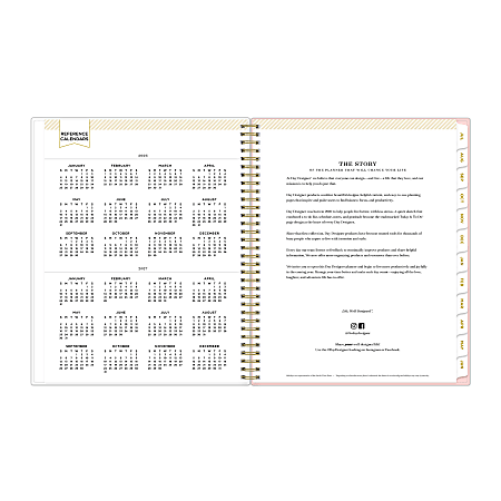 Planning Calendar DD Palmetto Blush PP 8.5x11 AY26 27 WM - Office Depot