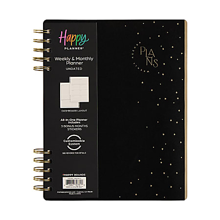 2025 Happy Planner MonthlyWeekly Classic Customizable Spiral Planner 7 ...