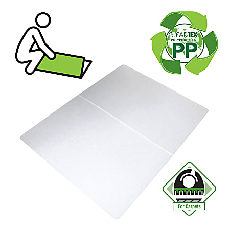 Floortex Cleartex Polypropylene Rectangular Foldable Chair Mat For ...