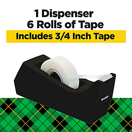 Scotch Magic Tape with Dispenser Invisible 34 in. x 1000 in. 6 Tape ...