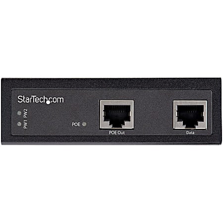 StarTech.com Industrial Gigabit PoE Injector High Speed 90W 802.3bt PoE ...