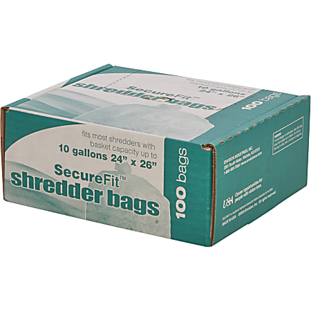 SKILCRAFT Shredder Bags 24 x 26 10 Gallons Clear 50 Bags Per Roll Set ...