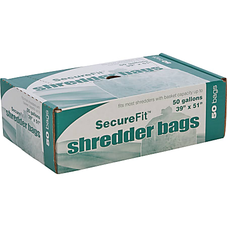 SKILCRAFT Shredder Bags 39 x 51 50 Gallons Clear 25 Bags Per Roll Set ...