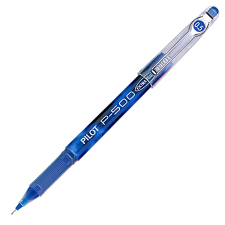 Pilot Gel Ink Rollerball Pens P 500 Extra Fine Point 0.5 mm Blue Barrel ...