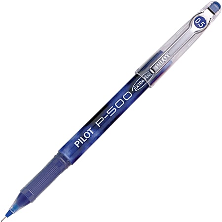 Pilot Gel Ink Rollerball Pens P 500 Extra Fine Point 0.5 mm Blue Barrel ...