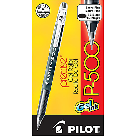 Pilot Gel Ink Rollerball Pens P 500 Extra Fine Point 0.5 mm Black ...
