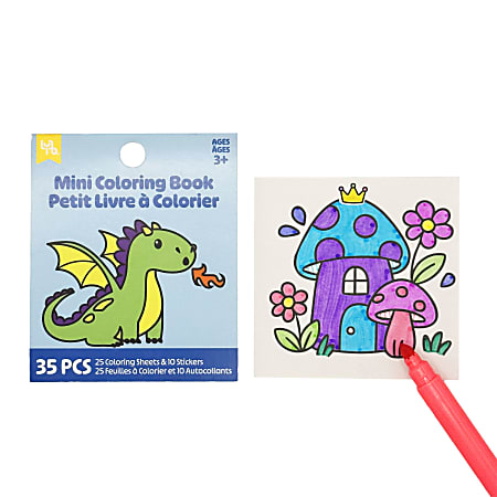Little Yellow Bicycle Mini Coloring Book Dragon - Office Depot