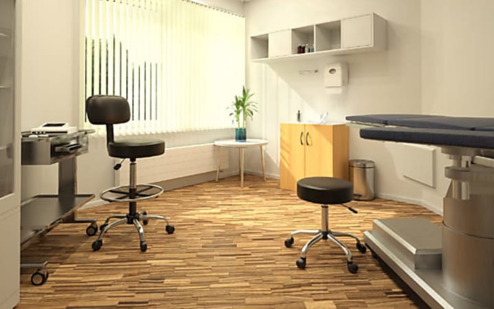 Boss Office Products Medical Stool With Antimicrobial Vinyl BlackChrome ...