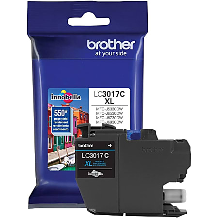 Brother LC3017I Cyan High Yield Ink Cartridge LC3017C - Office Depot