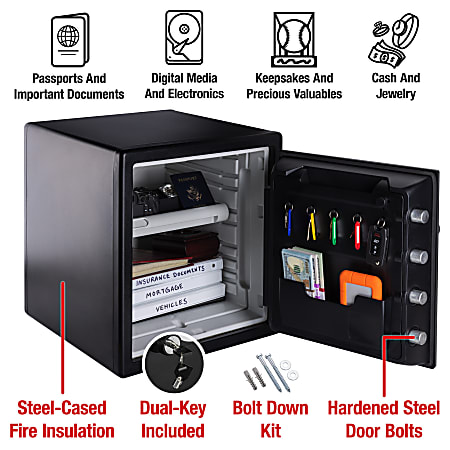 SentrySafe Fire Safe Combination Safe 1.23 Cu Ft - Office Depot