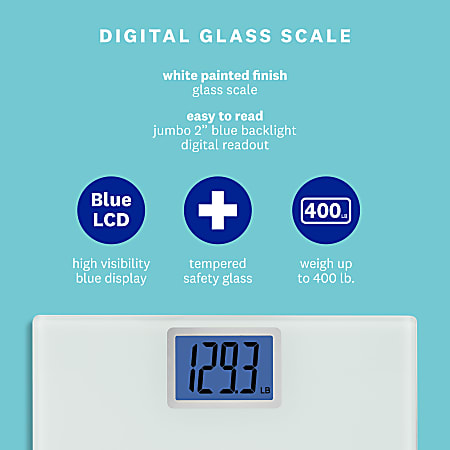 Conair WW Digital Glass Scale With Jumbo 2 Backlit Display 11 1316 x 11 ...