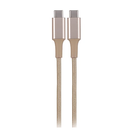 Ativa USB Type C To USB Type C Premium Braided Charging Cable 6 Gold ...