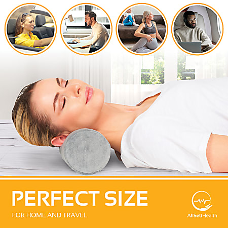 AllSett Health Memory Foam Neck Roll Cervical Pillow 4 H x 4 W x 17 D ...