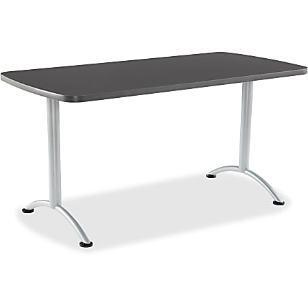 Iceberg IndestrucTable TOO Utility Table Top Rectangle Gray Walnut ...
