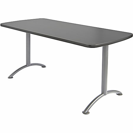 Iceberg IndestrucTable TOO Utility Table Top Rectangle Gray Walnut ...
