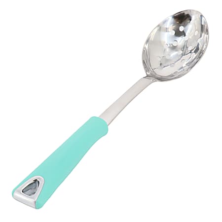 Martha Stewart Everyday Drexler Stainless Steel Slotted Spoon 13 Teal ...