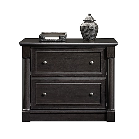 Sauder Palladia 36 1316 W x 22 D Lateral 2 Drawer File Cabinet Wind Oak ...