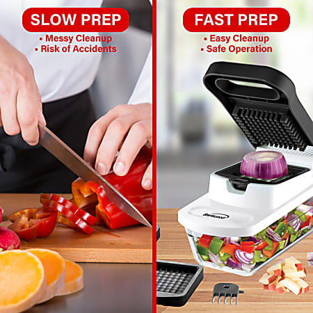 Brentwood Pro Plastic Food Chopper And Vegetable Dicer With 6.3 Cup ...