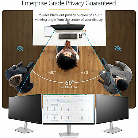 StarTech.com Monitor Privacy Screen for 23 Display Widescreen Computer ...