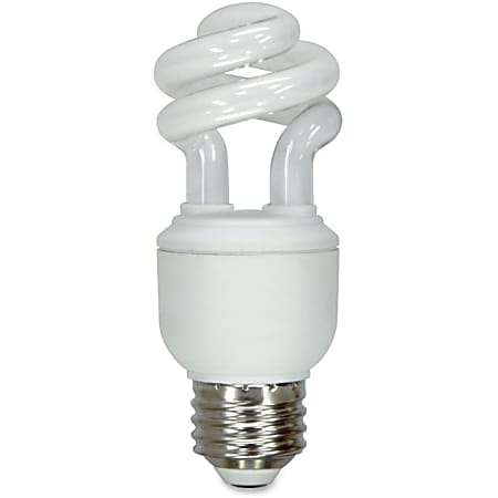GE 9 watt CFL Fluorescent T3 Bulb 9 W 120 V AC Spiral T3 Size Soft ...