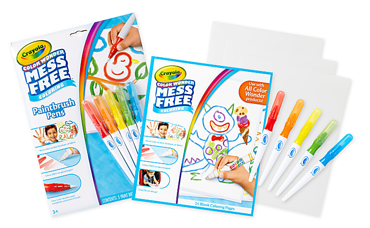 Crayola Color Wonder Paintbrush Pen Set Assorted Colors Set Of 29 ...