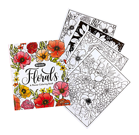 Crayola 40 Page Florals Coloring Book - Office Depot