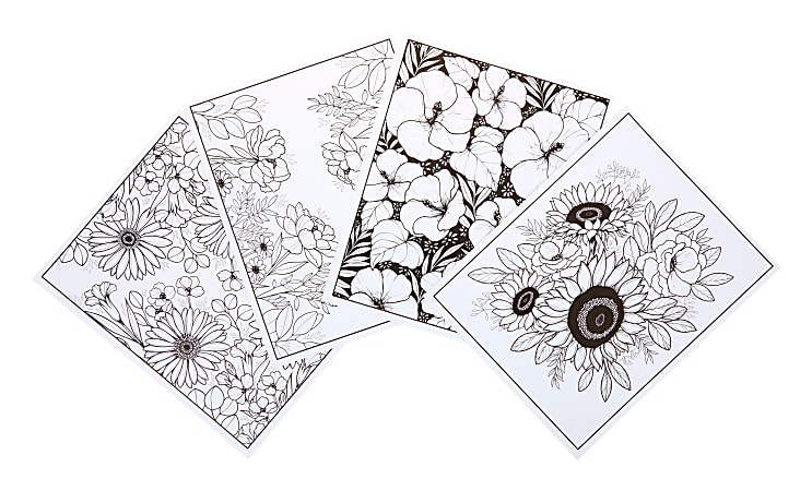 Crayola 40 Page Florals Coloring Book - Office Depot
