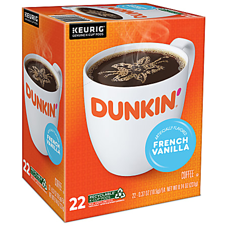 Dunkin Donuts French Vanilla Keurig Single Serve K Cup Pods Light Roast ...