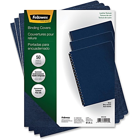 Fellowes Executive Presentation Covers 8 34 x 11 14 Navy Pack Of 50 ...