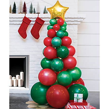 Amscan 110821 Christmas Latex Balloon Tree Adapter Kit Multicolor ...