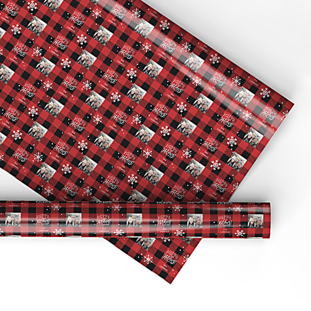 Custom Full Color Gloss Finish Wrapping Paper Standard Roll 7 x 29 14 ...