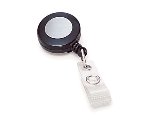 GBC Badgemates Badge Reels with Retractable ID Holder 25Box Black ...