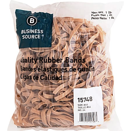 Business Source Quality Rubber Bands Size 64 3.3 Length x 0.3 Width ...