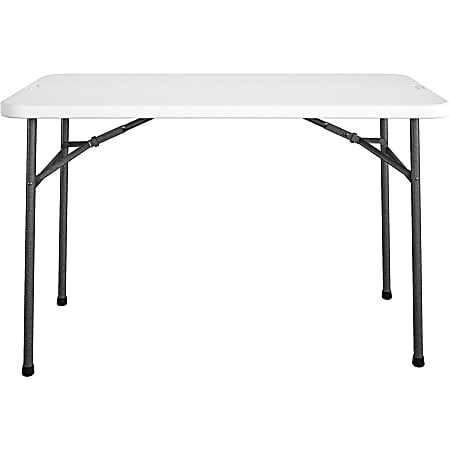 Cosco Straight Folding Utility Table Rectangle Top Four Leg Base 4 Legs ...