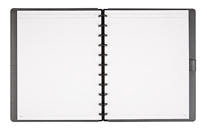 TUL Discbound Notebook With Pebbled Leather Cover Letter Size Narrow ...