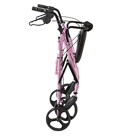 Medline Guardian Aluminum Rollator 8 Wheels Pink - Office Depot