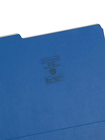 Smead Color File Folders Letter Size 13 Cut Navy Box Of 100 - Office Depot