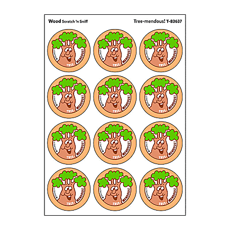 Trend Retro Scratch n Sniff Stinky Stickers Tree mendousWood Scent 24 ...