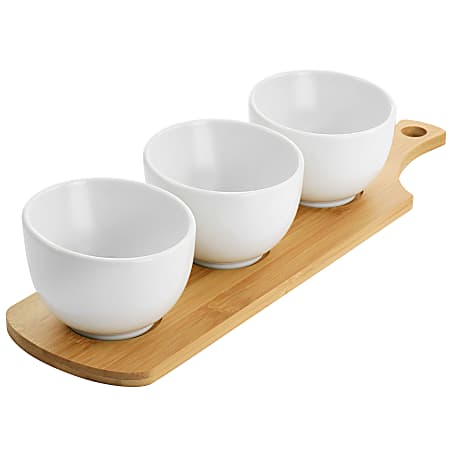 Gibson Elite Gracious Dining 4 Piece Fine Ceramic Tidbit Bowl Set With ...