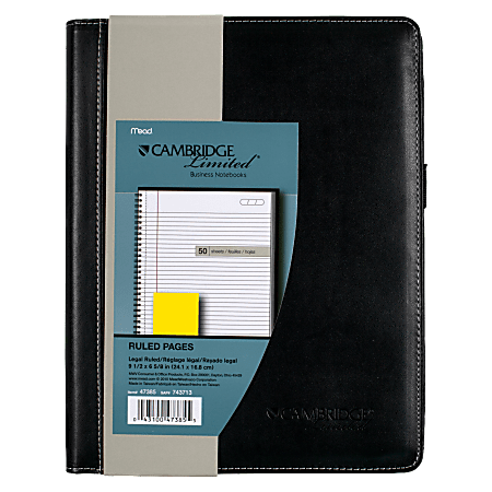 Cambridge Limited 30percent Recycled Refillable Business Notebook 6 12 ...