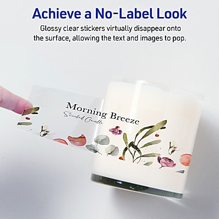 Avery Printable Sticker Paper For Laser Inkjet Printers 8.5 x 11 Glossy ...