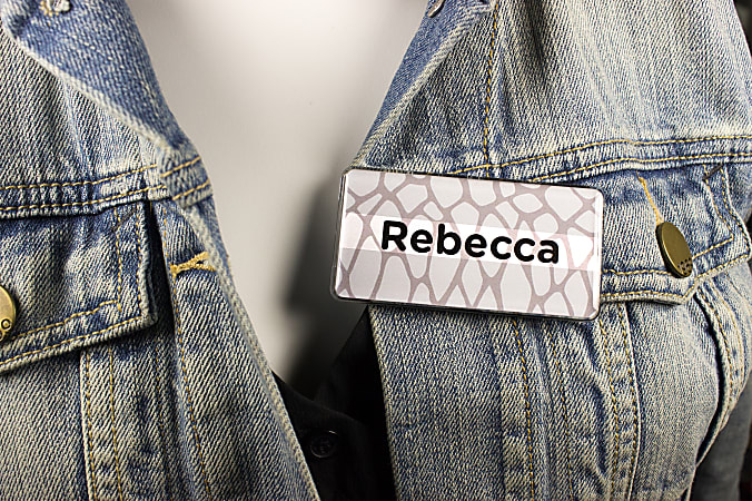 The Mighty Badge Animal Print Name Badge Kit 1 12 x 3 Snake Print Pack ...