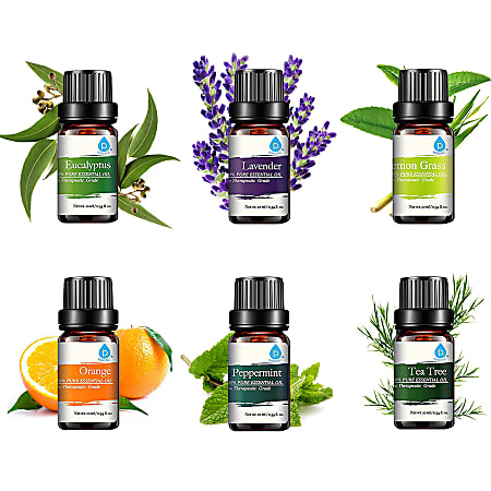 Pursonic 100percent Pure Essential Aromatherapy Oils 6 Pack Gift Set 0. ...