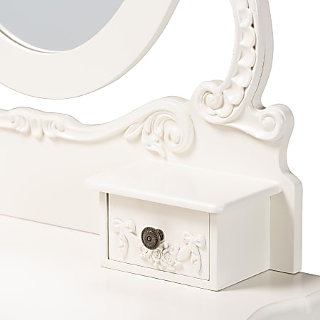 Baxton Studio Macsen Classic And Traditional 2 Piece Vanity Set With ...