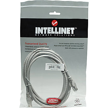 Intellinet Network Solutions CAT 6 UTP Patch Cable 10 Gray 334129 - Office Depot