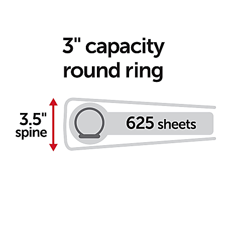 Just Basics Basic View 3 Ring Binder 3 Round Rings White - Office Depot