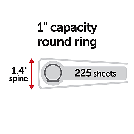Just Basics Basic View 3 Ring Binder 1 Round Rings White - Office Depot